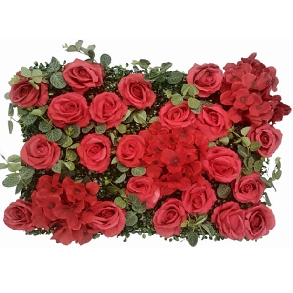Luxury Red Roses & Hydrangea Flower Wall Panel — The Party Monster