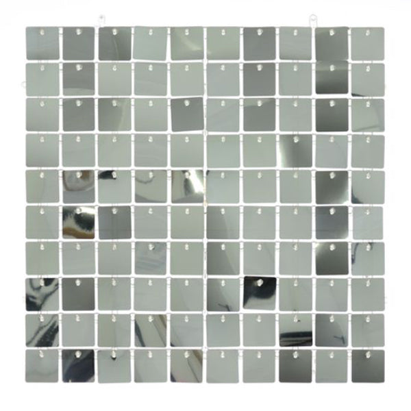 Metallic Silver Sequin Wall Panel — The Party Monster