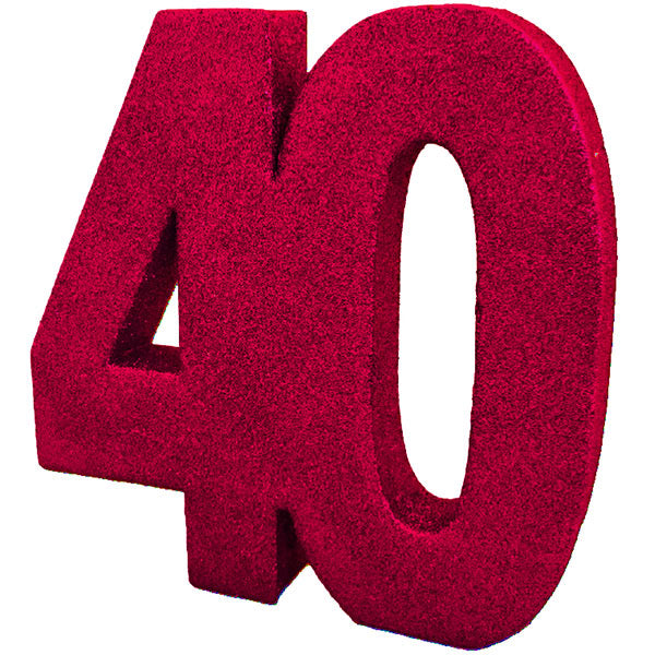 40th Red Glitter Table Decorations–Festive Anniversary Décor — The ...