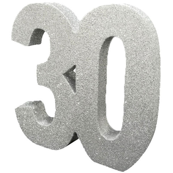 30th Silver Glitter Table Decorations – Elegant Party Accent — The ...