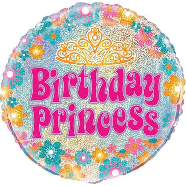 18" Birthday Prismatic Princess Foil Balloon — The Party Monster